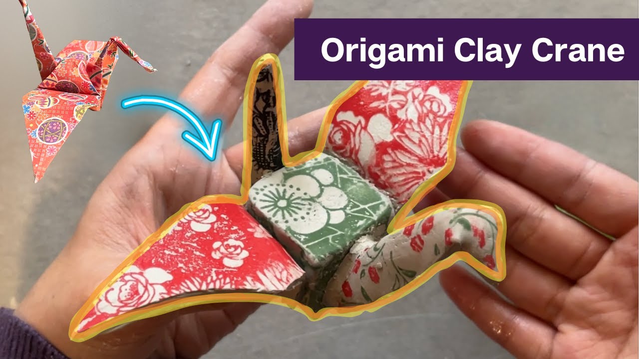 How To Make A Clay Origami Crane -Step By Step Easy Tutorial - YouTube