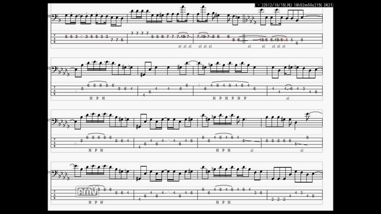 ラルク HEAVEN'S DRIVE ベースTAB譜 - YouTube