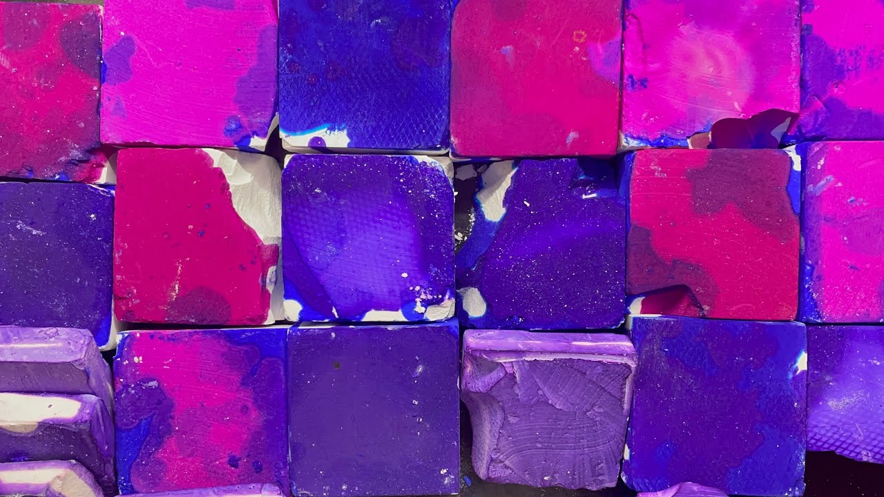 Interim thank you : 17 Horizontal Dip Dyed Blurpink ASC Blocks💕 - YouTube