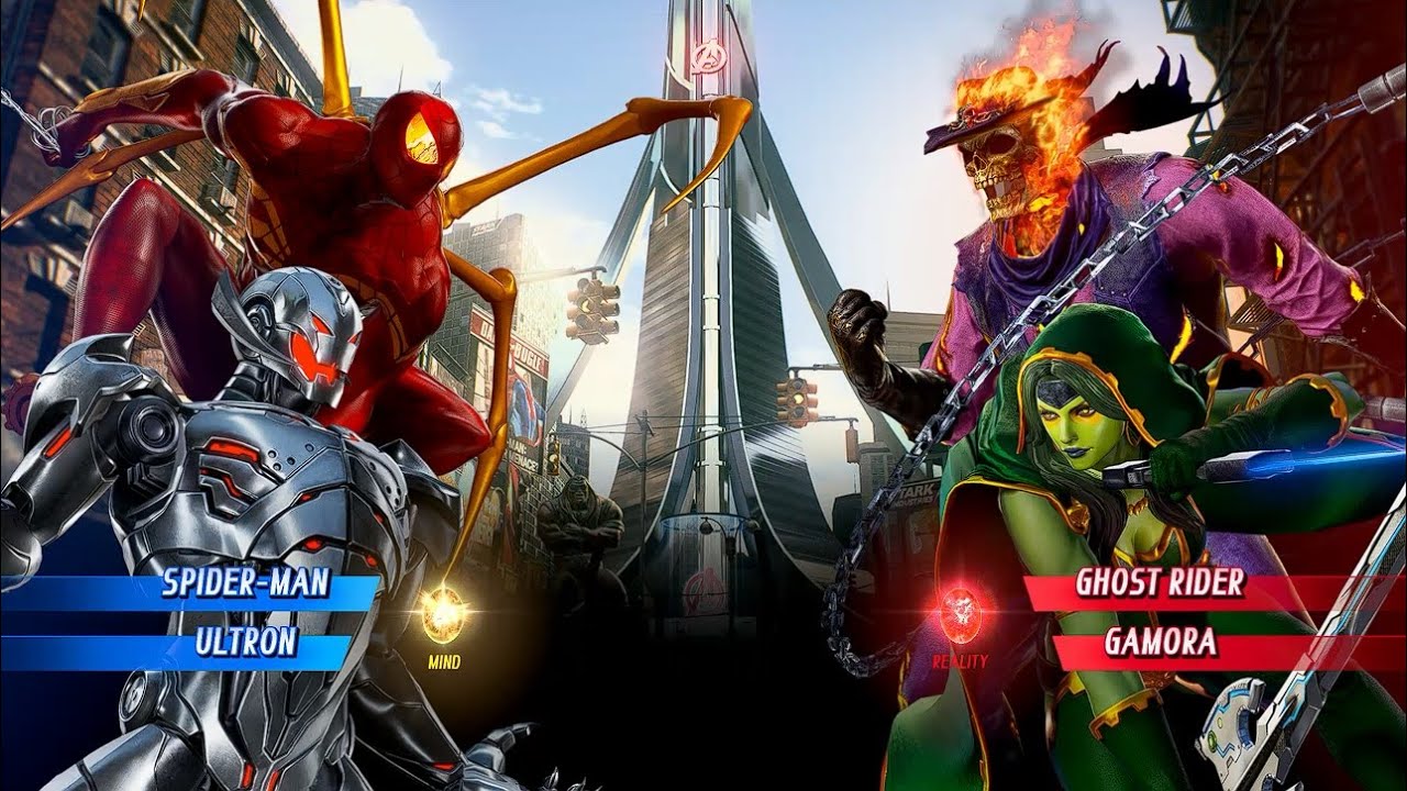 SPIDER-MAN & ULTRON VS GHOST RIDER & GAMORA | Marvel Vs. Capcom ...