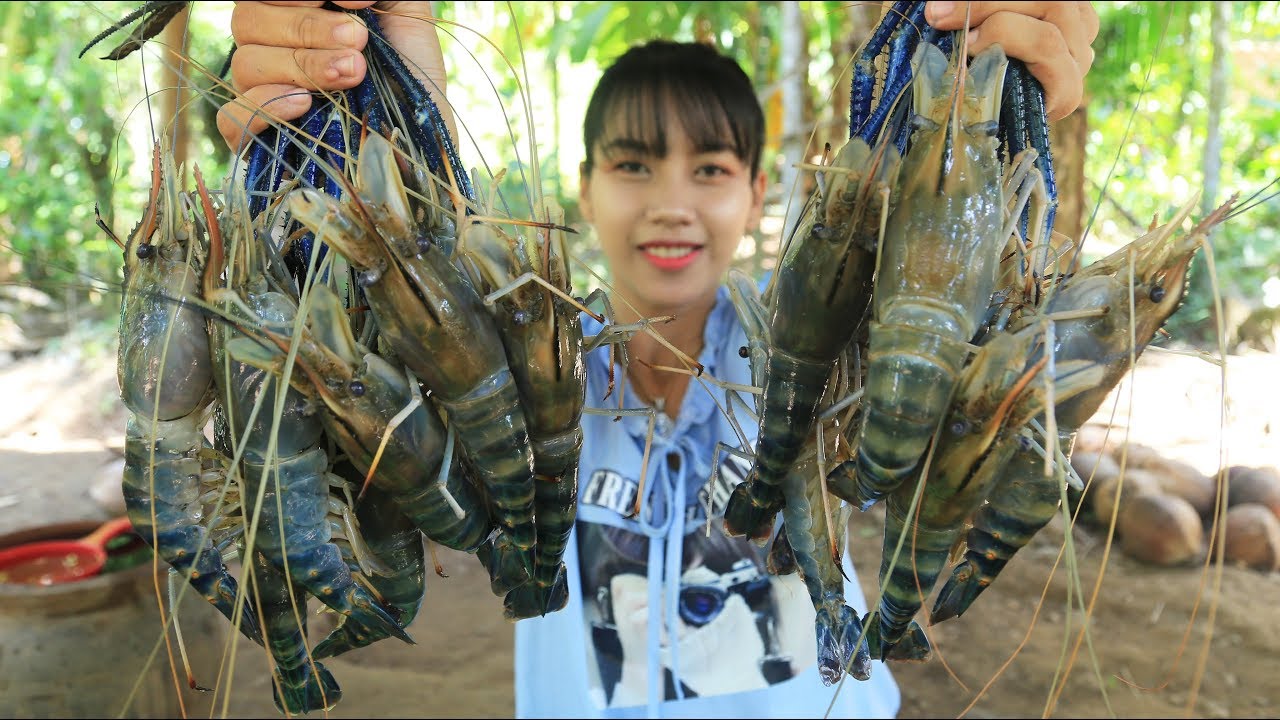 Yummy cooking river prawn stir with vegetable recipe - Cooking skill ...