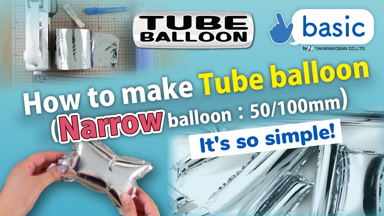 【Narrow balloon】How to make Tube balloon 【It's so simple!】 - YouTube
