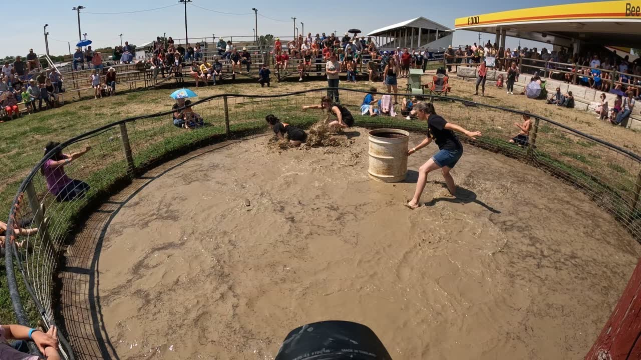 Pringle Poachers compete in Pig Wrestling at Fall River County Fair ...