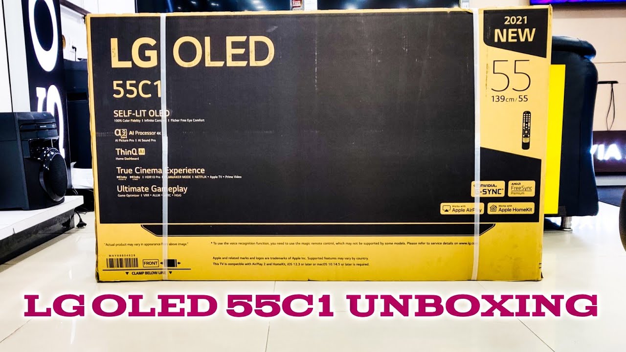 LG OLED 55C1 UNBOXING - YouTube
