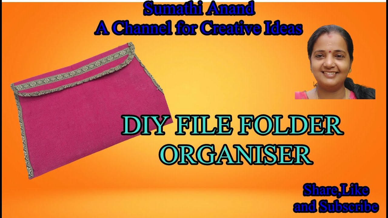 Diy/ File folder /simple folder / easy jute folder / File organizer ...