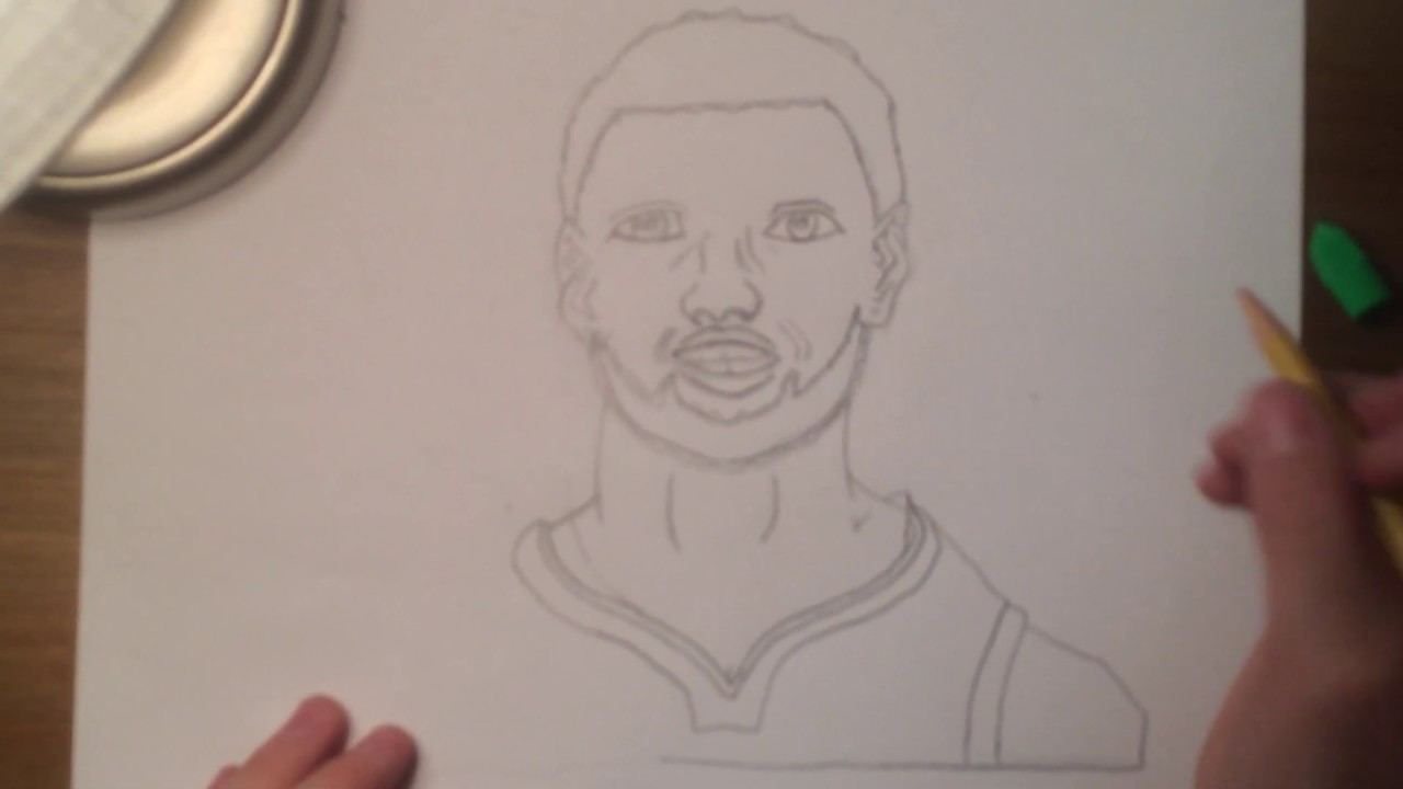 How to draw Steph Curry Part 1 - YouTube