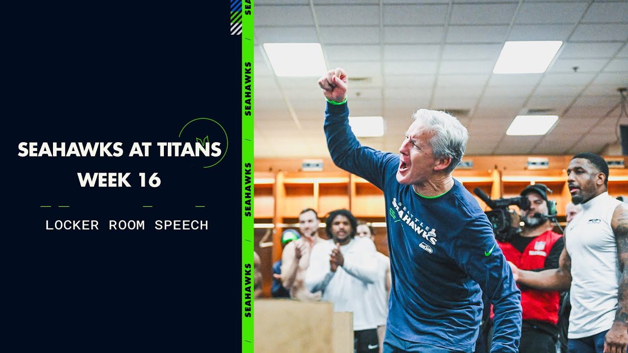 Pete Carroll's Locker Room Speech - Week 16 - YouTube