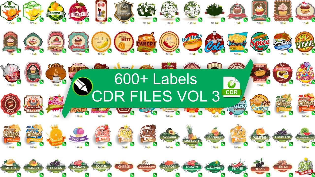 600+ Labels CDR Files Free For Download VOL 3 - YouTube