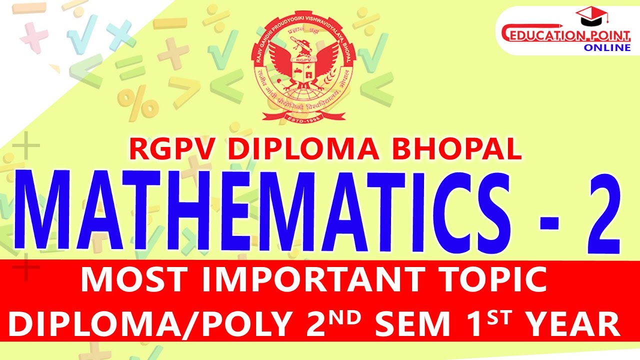 RGPV Diploma Mathematics 2 Most Important Question - YouTube