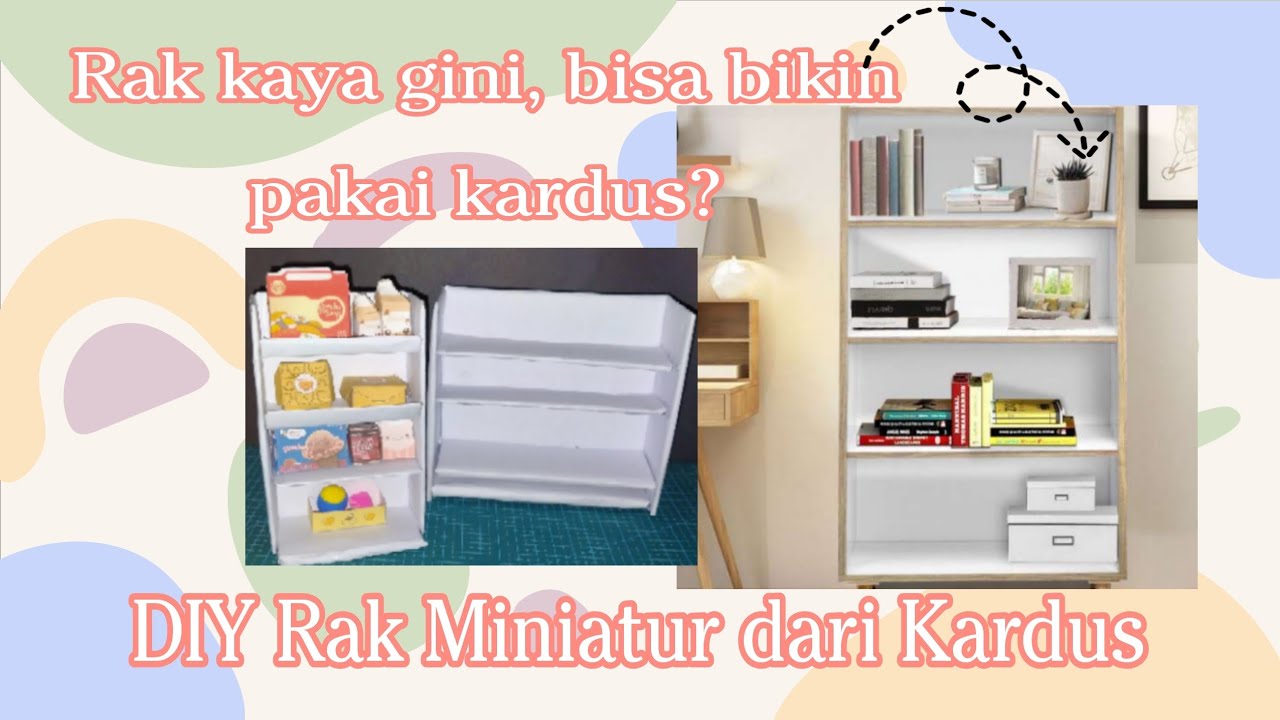 DIY Rak dari kardus bekas||Tutorial Rak dari kardus||Miniatur Rak - YouTube
