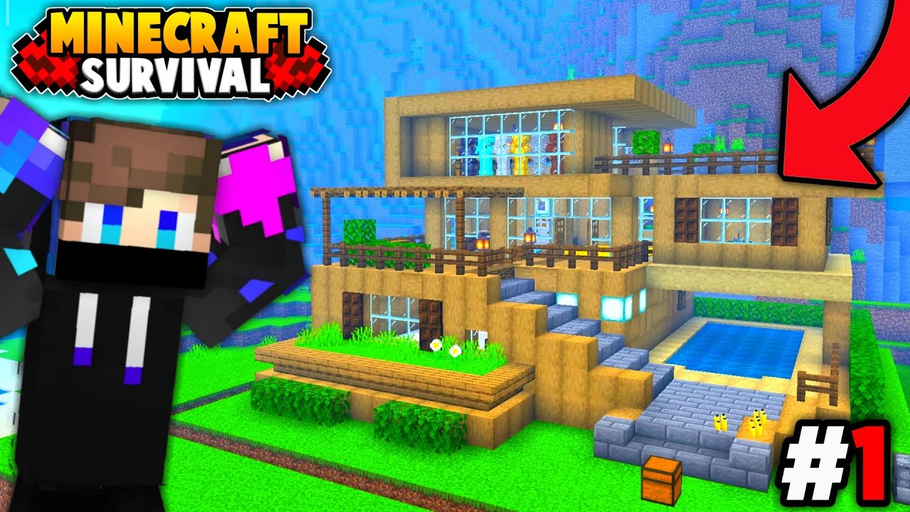 Finally I Built MY First WOODEN HOUSE 😇 - YouTube