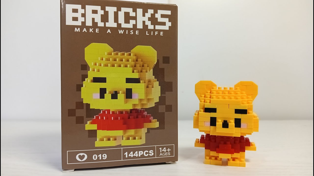 MINI LEGO BRICKS BLOCKS KARAKTER 019 WINNIE THE POOH - YouTube