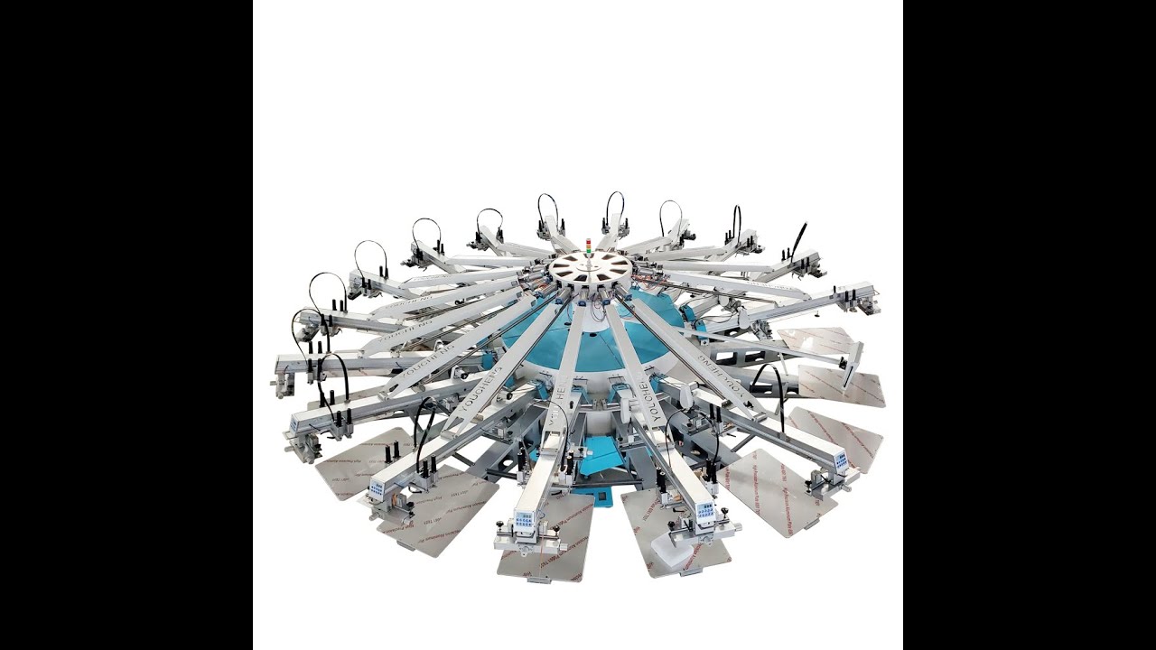 16colors 18 stations octopus circular rotary printing machine -Youcheng ...