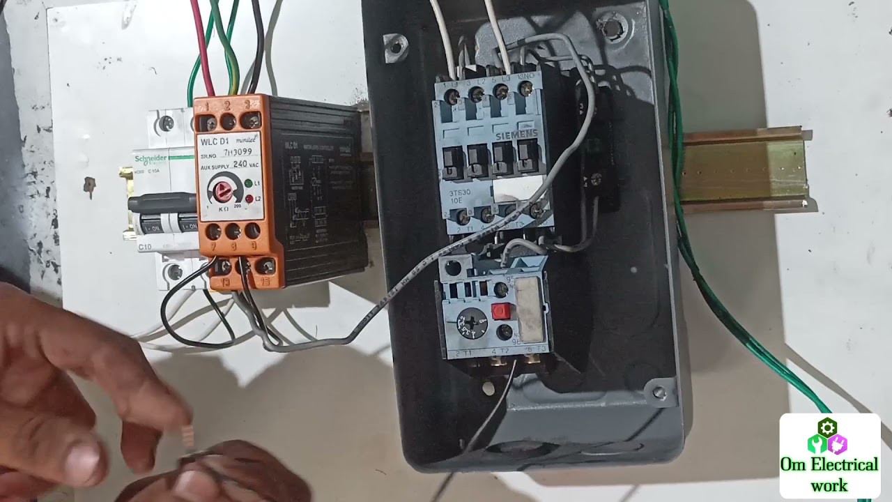 WLC RELAY CONNECTION WITH THREE PHASE DOL STARTER .WLC D1 CONNECTION ...