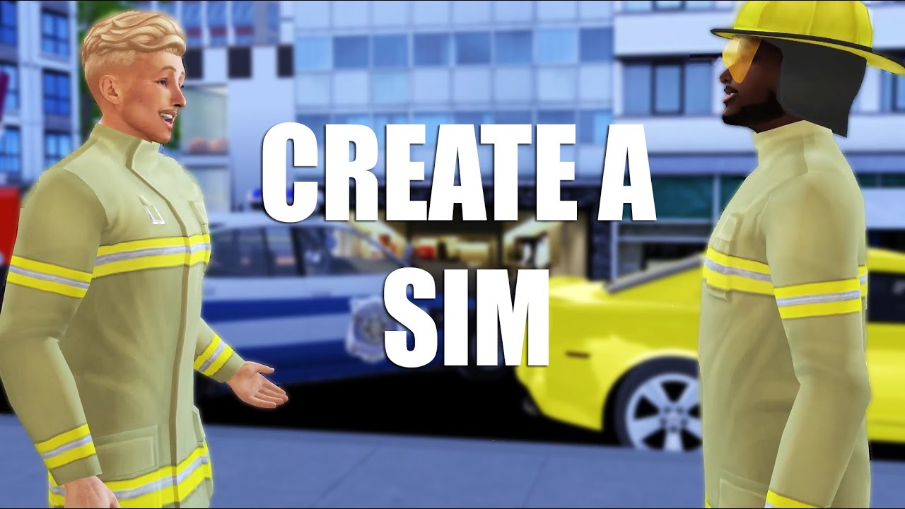 SIMS 4 POLICE FIREFIGHTER & EMT CAS 🎮Create a Sim - YouTube