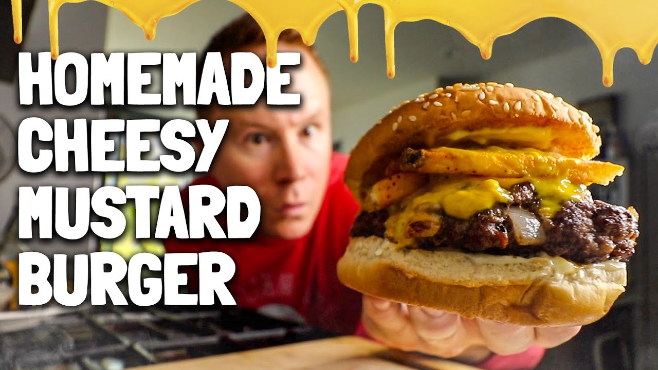 The Homemade Triple Cheesy Mustard Burger 🍔 - YouTube