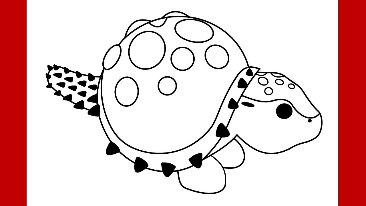 How To Draw Glyptodon Roblox Adopt Me Step by Step Drawing - YouTube