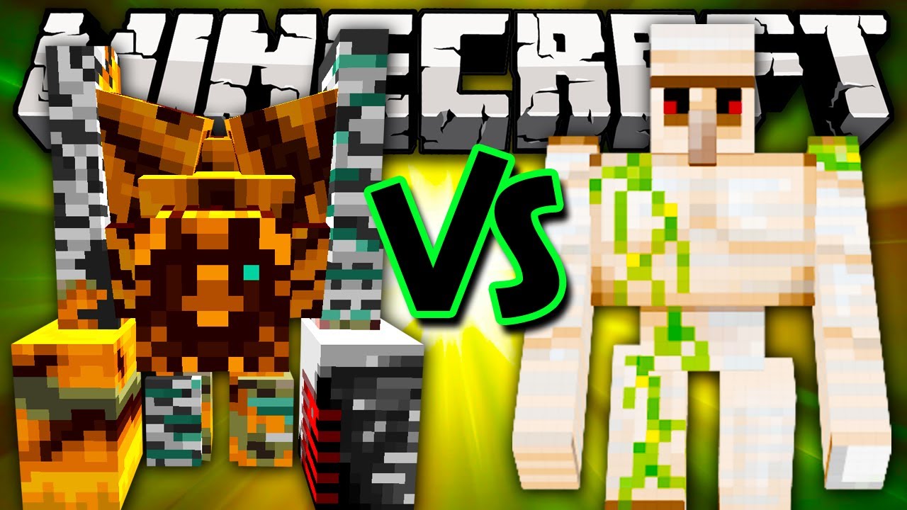 IRON GOLEM VS PUMPKIN GOLEM ALTER - Minecraft Batalha de Mobs - Pumpkin ...