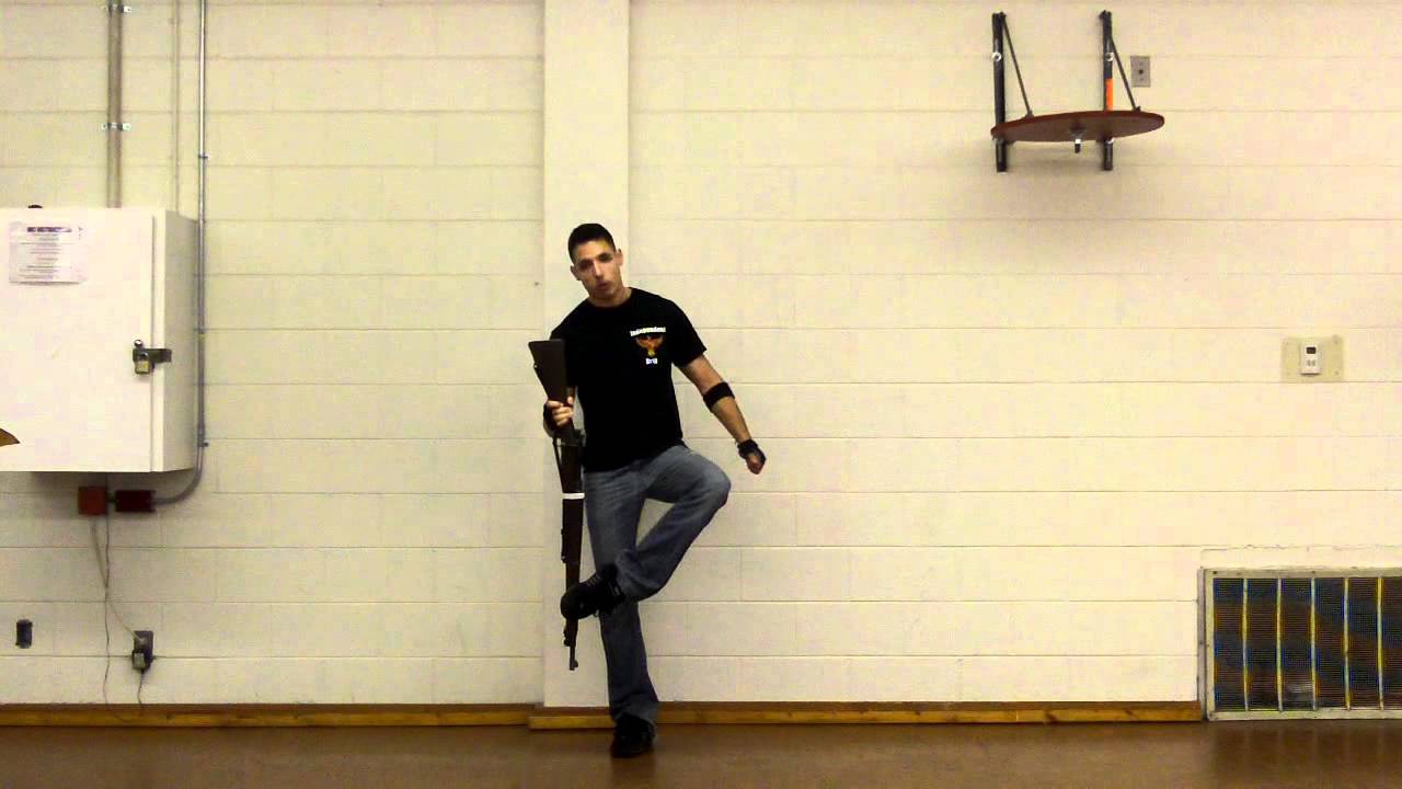 Foot Stop Instructional Video - Rifle Spinning Exhibition Drill - YouTube