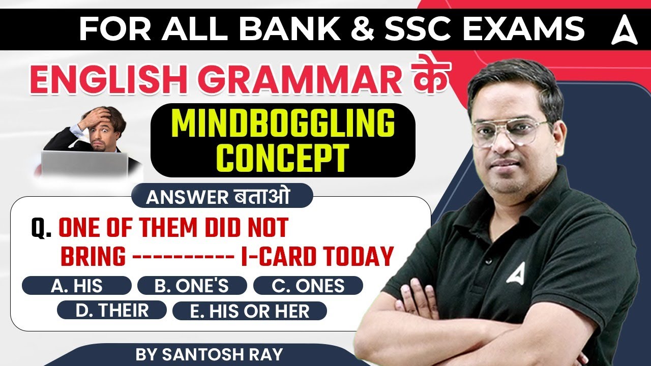 English Grammar for all Bank & SSC Exams | English by Santosh Ray - YouTube