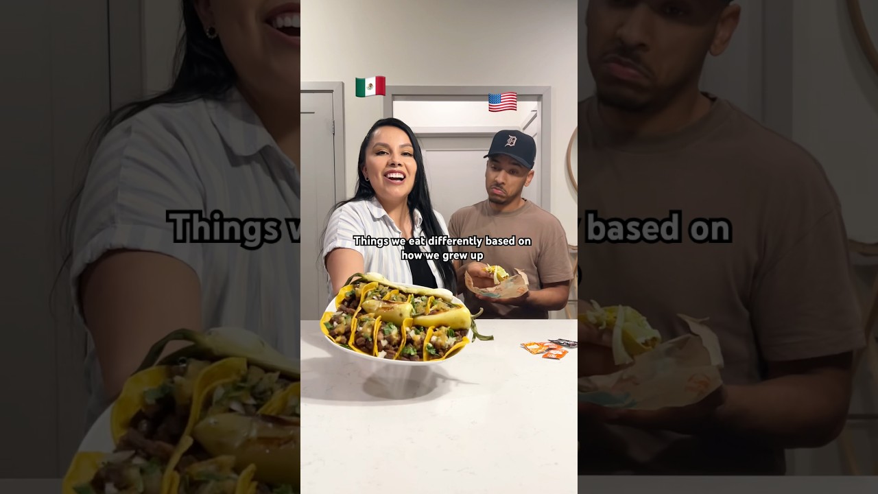 Which is the real mexican taco?🤔😅 #couple #reaction #mexicanfood #tacos ...