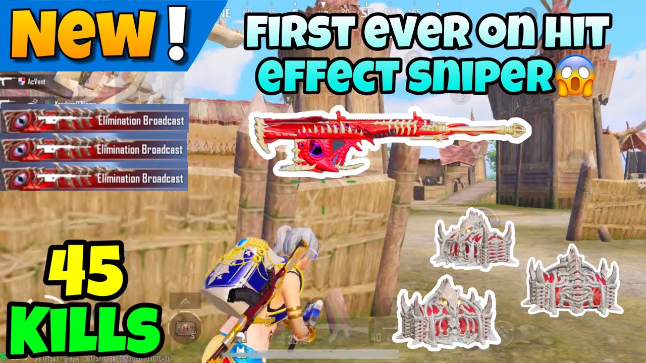 NEW On Hit EFFECT Sniper😱This is the first ever😱*INSANE*| PUBG Mobile ...