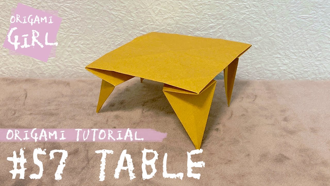 Origami #57 - How To Make a Paper Table - YouTube