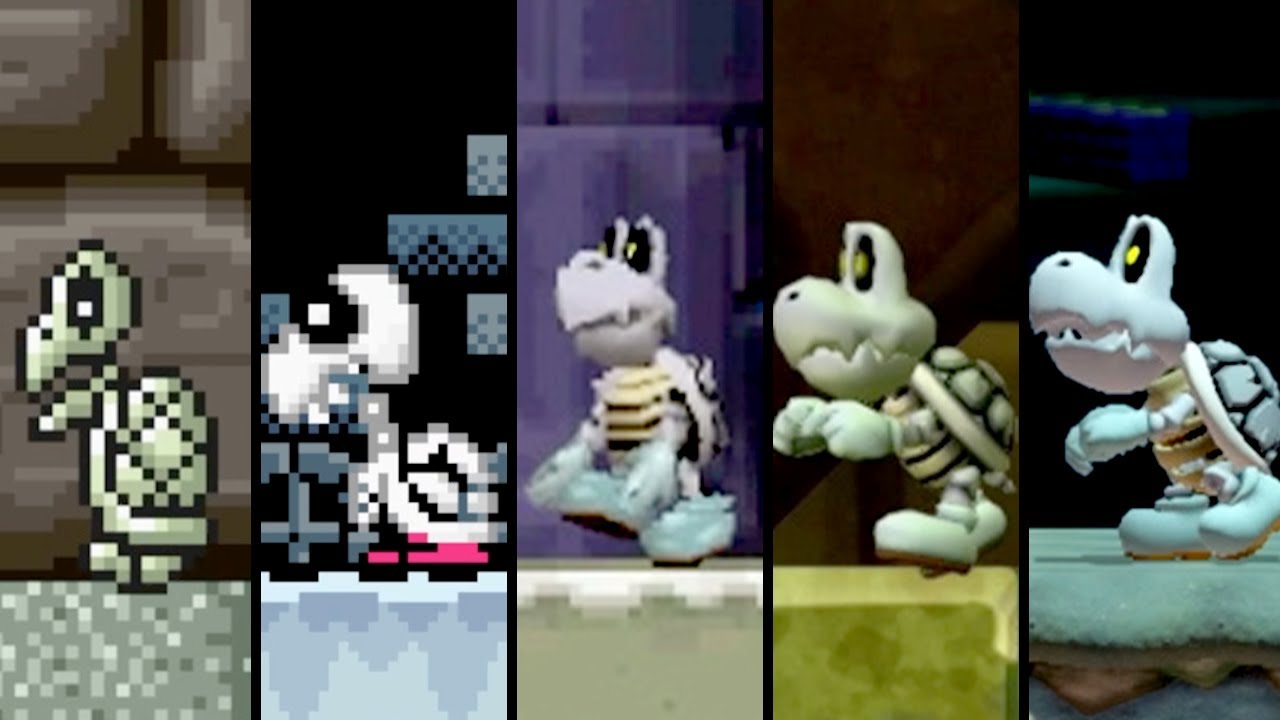 Evolution of Dry Bones in 2D Super Mario (1988-2022) - YouTube