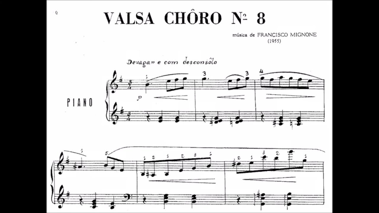 Francisco Mignone - Valsa-choro No.8 (Arnaldo Estrella, piano) - YouTube