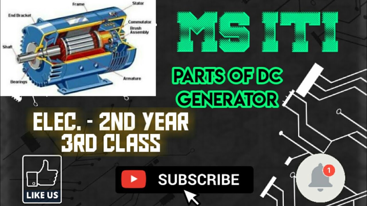 Parts of DC machine||DC generator||DC motor - YouTube
