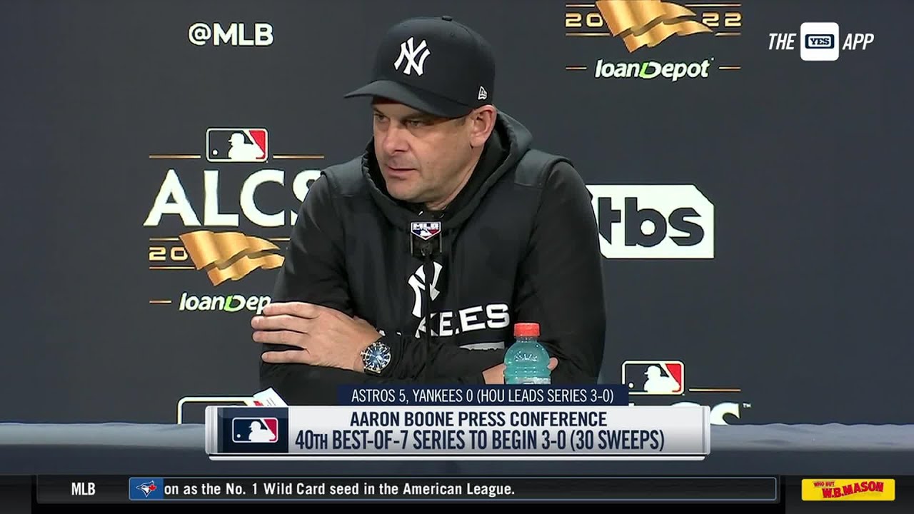 Aaron Boone on Yankees' 5-0 loss in ALCS Game 3 - YouTube