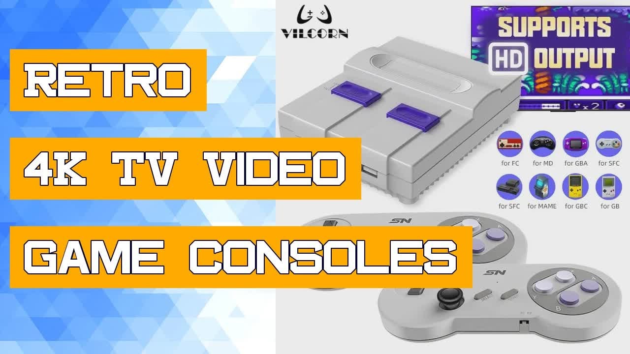 Retro 4K TV Video Game Consoles SEGA SNES GBA GB Dendy Console 6000 ...