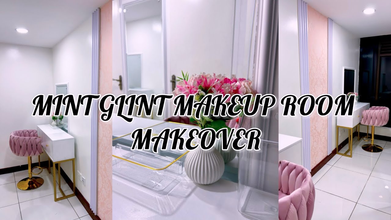 STUDIO MAKEOVER// MINT GLINT MAKEUP ROOM MAKEOVER - YouTube