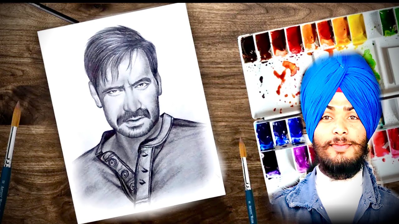 Drawing Ajay devgan | How to draw Ajay devgan step by step. - YouTube