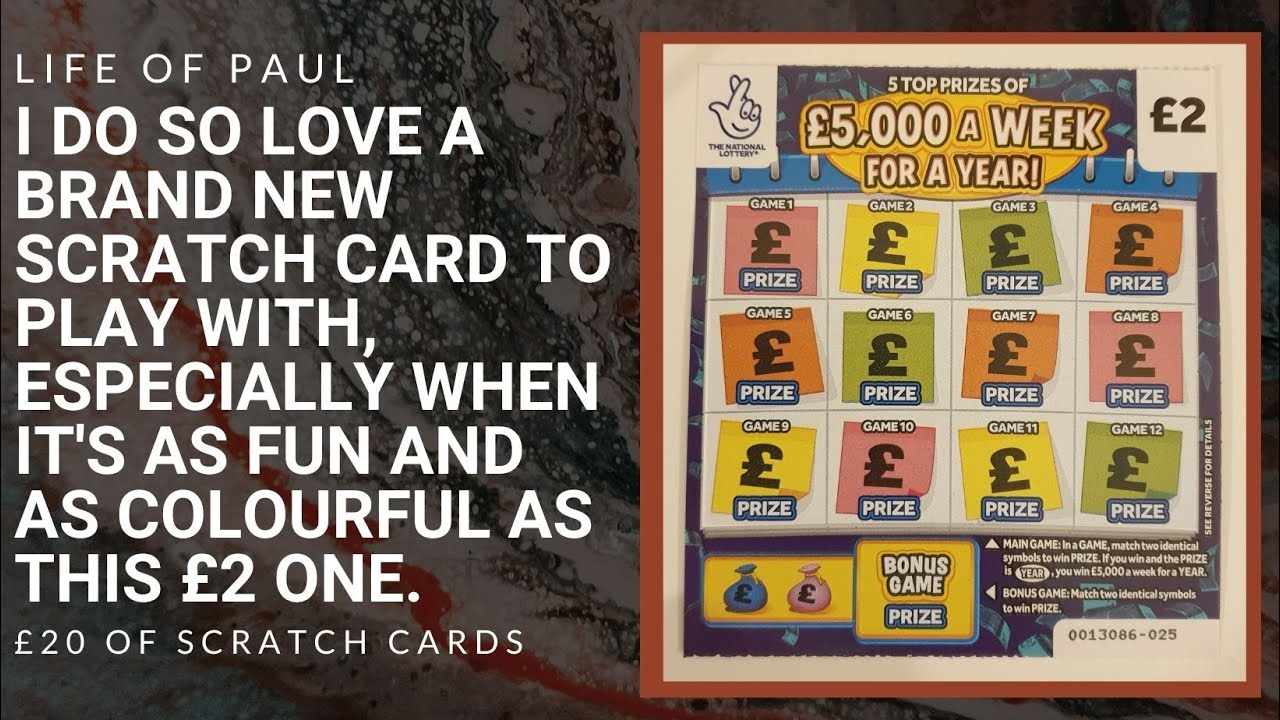 New £2 lottery scratch cards.10 of the new £5,000 a week for a year ...