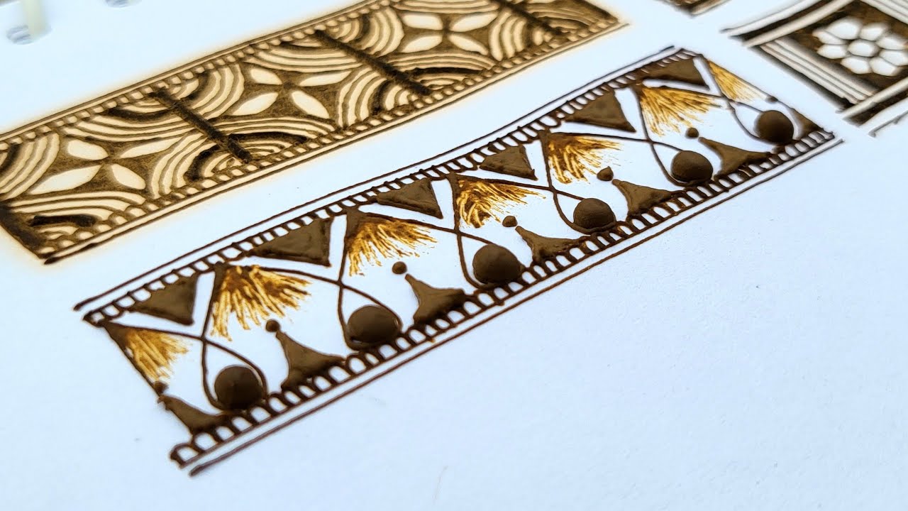 Easy Mehndi Border class : 8||Unique and stylish Mehndi Border for ...