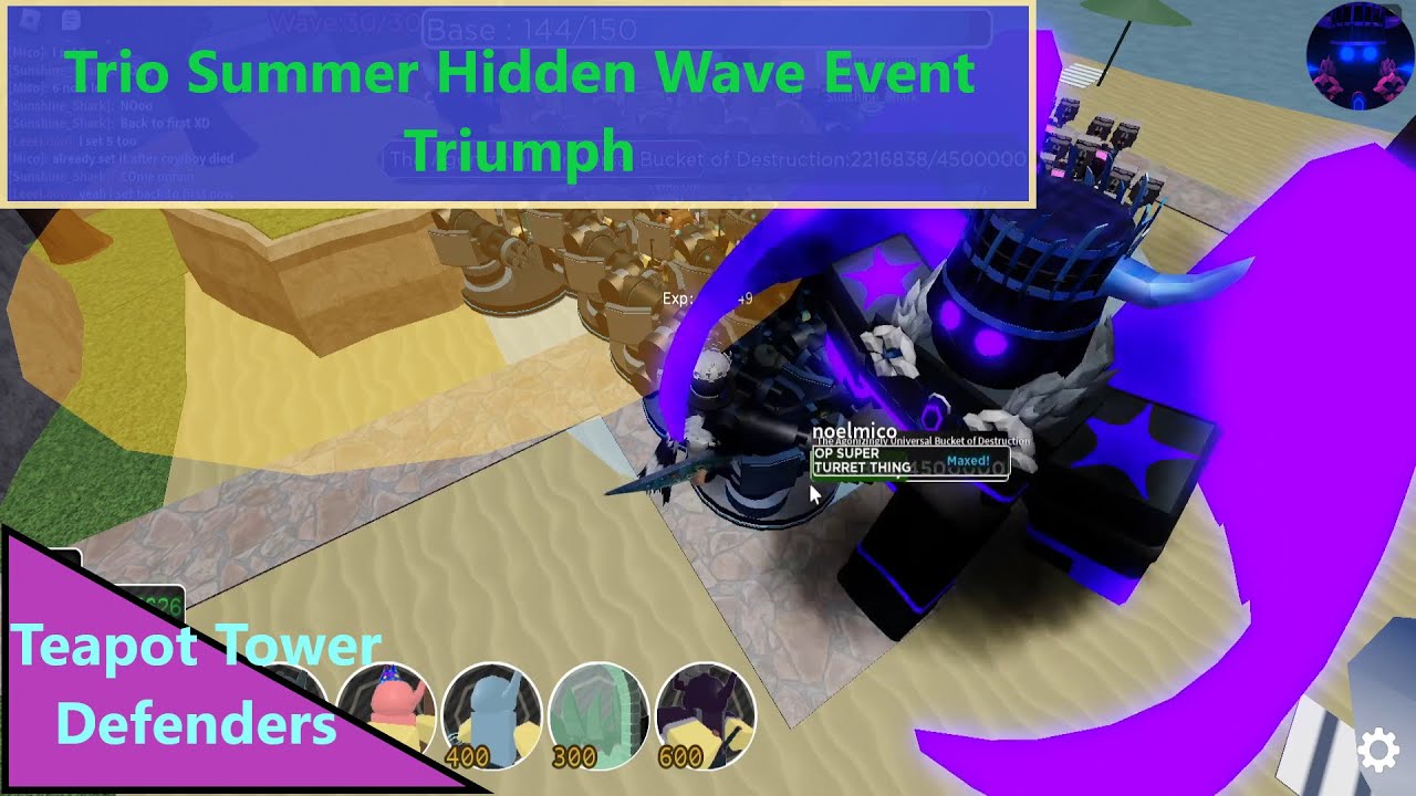 Trio Triumph - Summer Hidden Wave Event || Roblox Teapot Tower ...