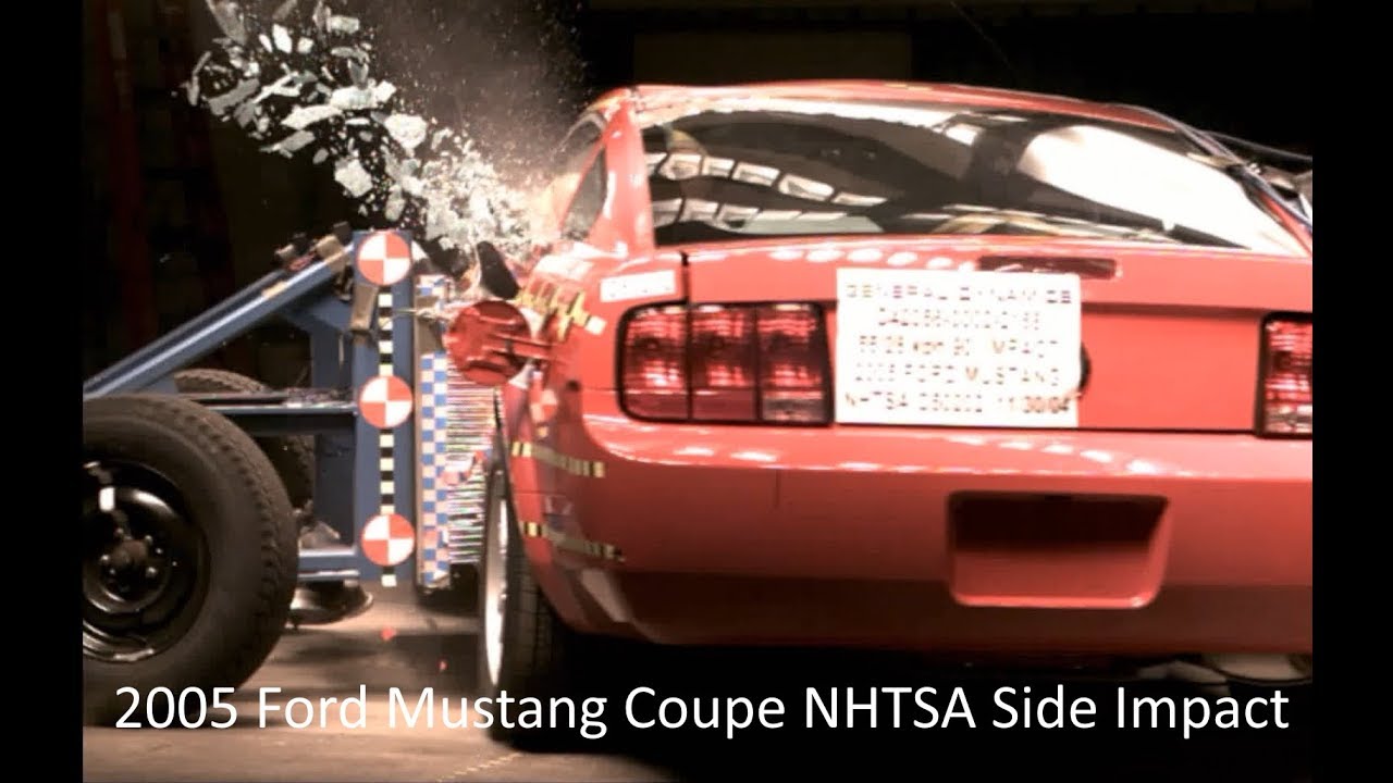 2005-2007 Ford Mustang Coupe (w/o Side Airbags) NHTSA Side Impact - YouTube