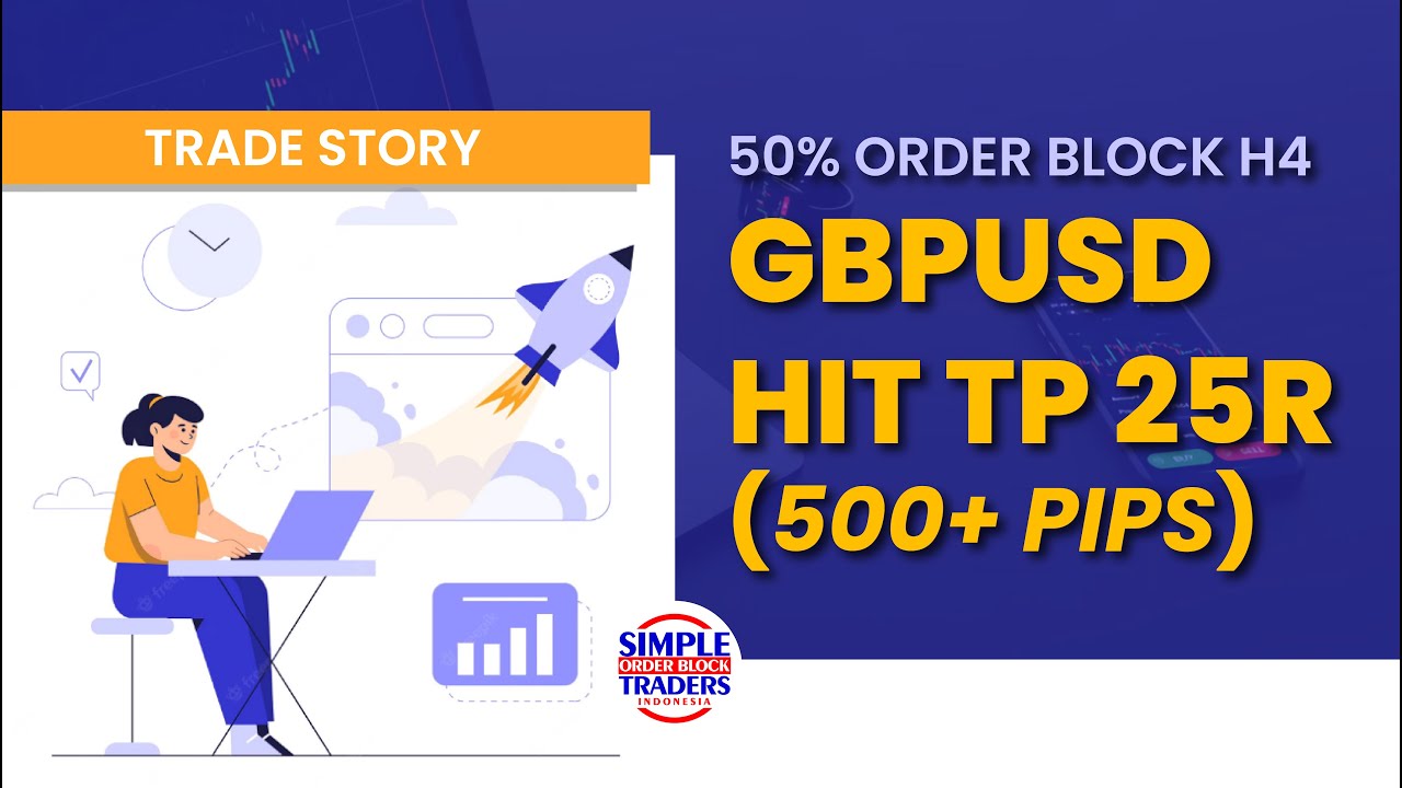 TRADE STORY: ENTRY DI 50% ORDER BLOCK H4, GBPUSD HIT TP 25R (LEBIH DARI 500 PIPS) - YouTube