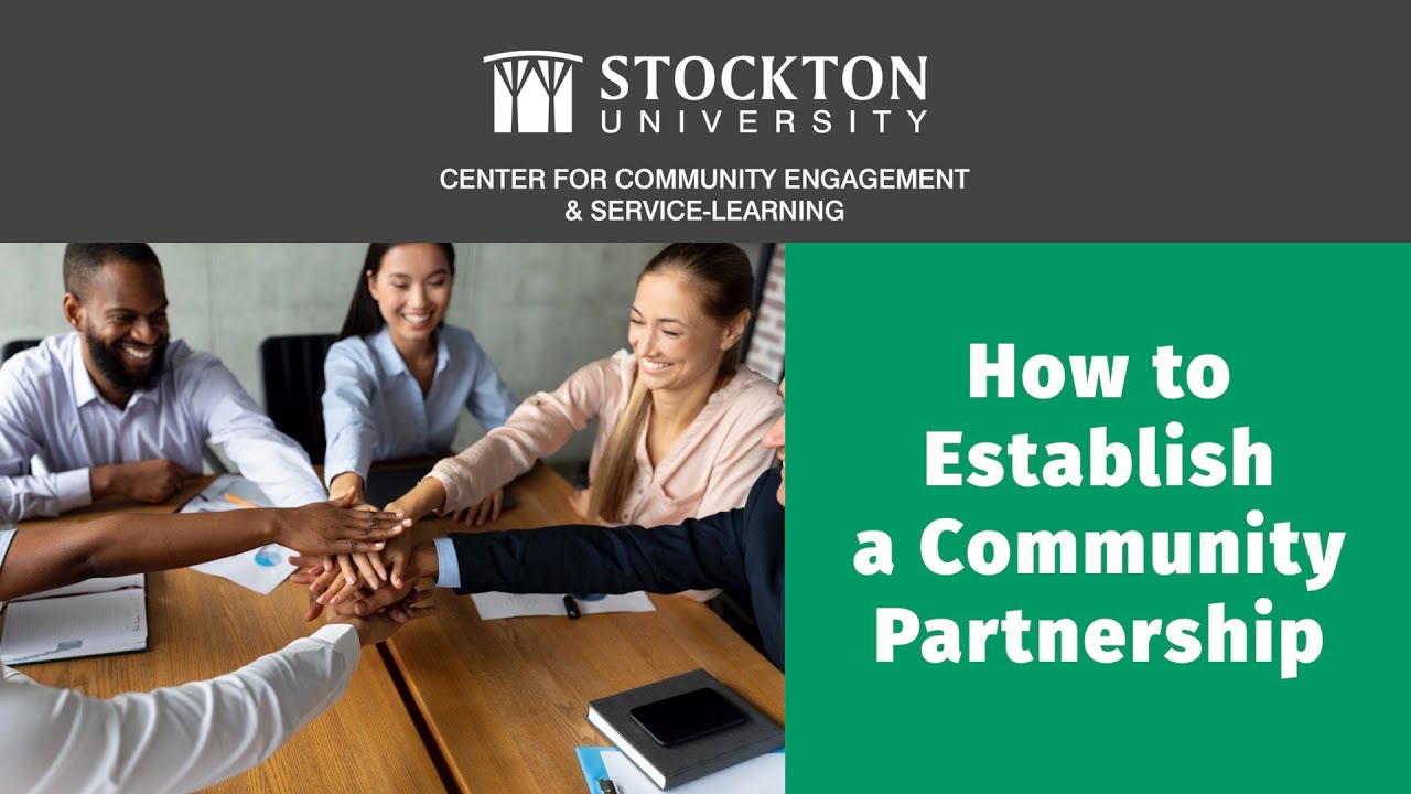 How To Establish A Community Partnership at Stockton University - YouTube