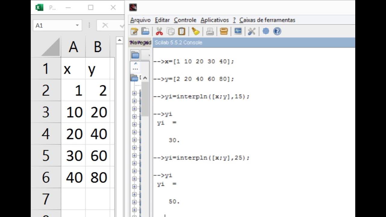 Interpolação Linear com Scilab - YouTube