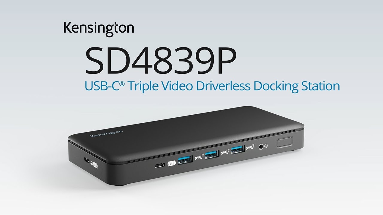 SD4839P USB-C 10Gbps Triple Video Driverless Docking Station - YouTube