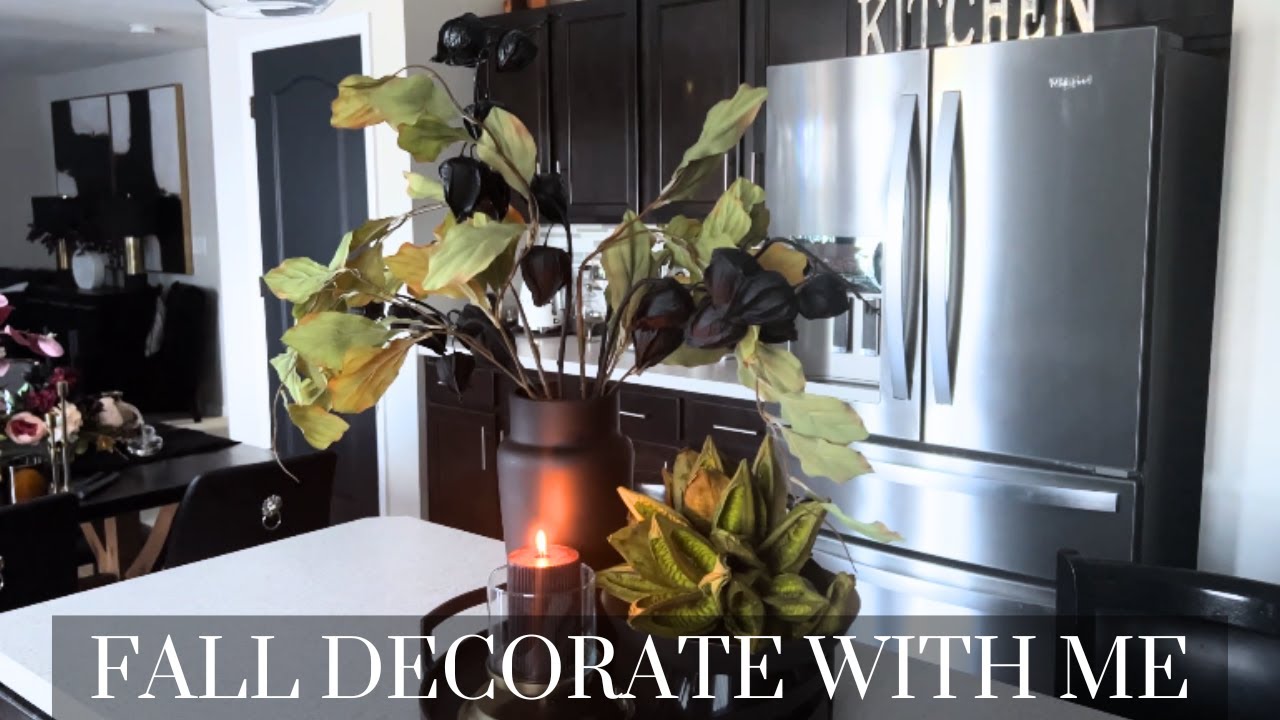HOW TO DECORATE FOR FALL USING BLACK| FALL DECORATE WITH ME|NOT YOUR ...