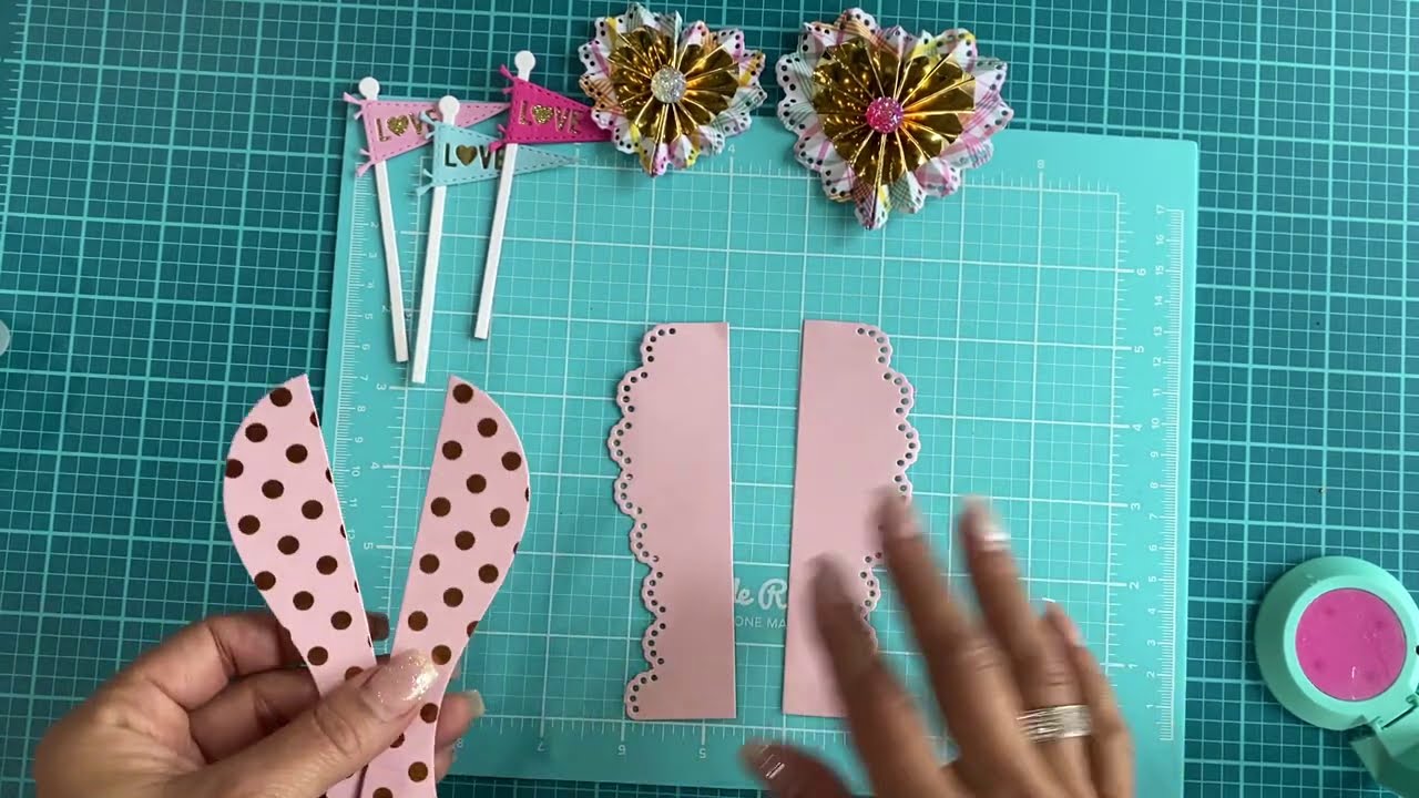 Double Layer Heart Rosette Tutorial | SUPER CUTE!! - YouTube