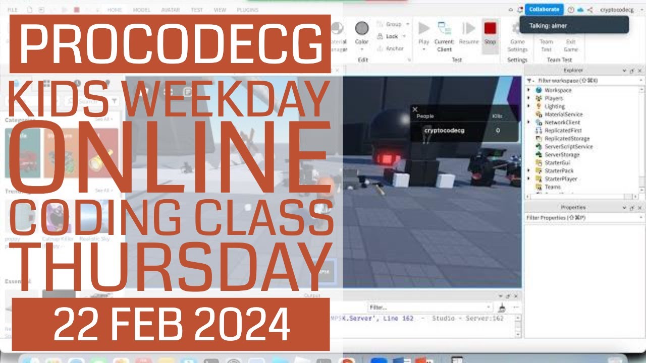 ProCodeCG Kids Weekday Coding Class - Thursday - 22 Feb 2024 - YouTube