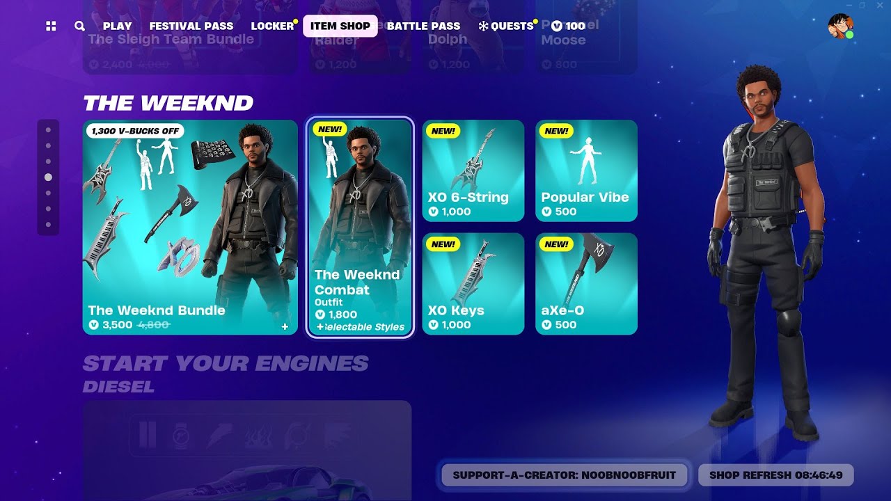 The Weeknd Combat Bundle Review | Fortnite Festival - YouTube