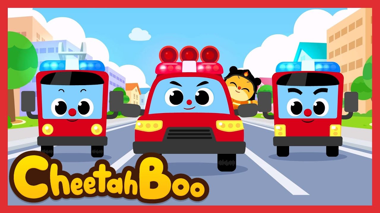 [🎉NEW] The cool Fire engine! | Rescue Vehicles song | Nursery rhymes ...