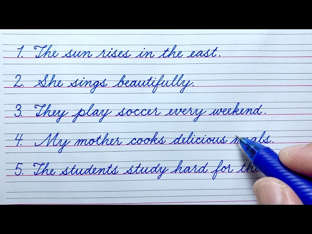 Cursive Writing Simple Sentences Worksheets Simple Sentences For