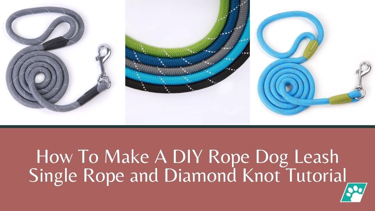 How To Make A DIY Rope Dog Leash Single Rope and Diamond Knot Tutorial ...