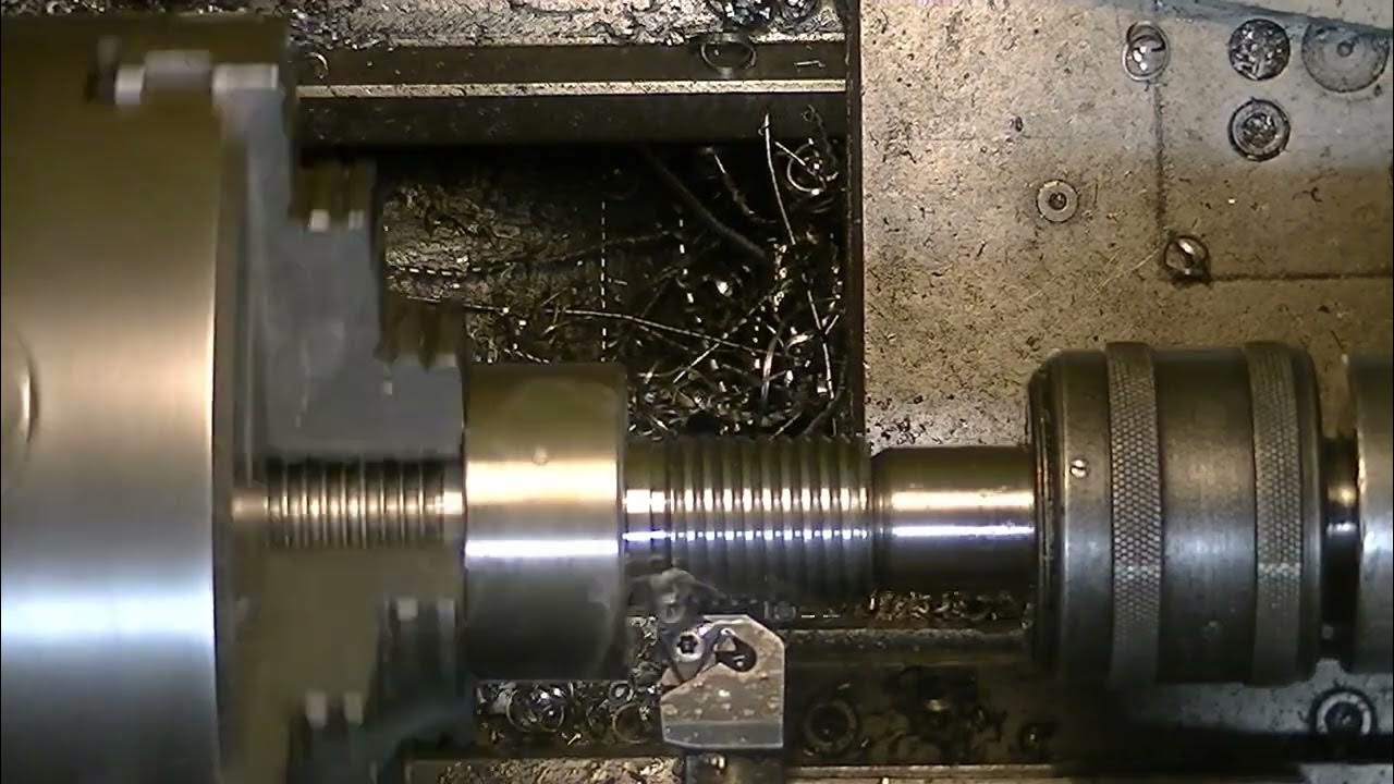 Nacinanie gwintu M27x3 w stali nierdzewnej - YouTube